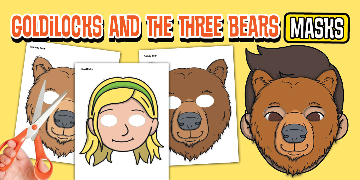 Goldilocks and the Three Bears Dramatic Play Masks