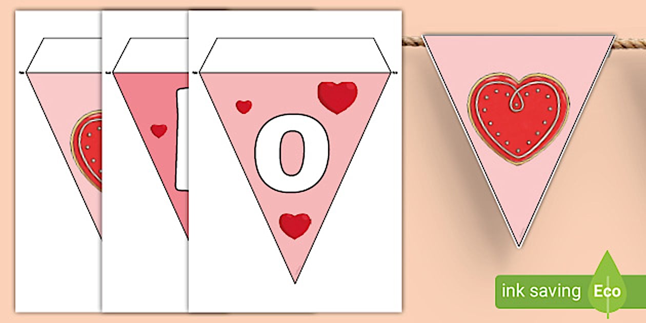 Love Is Sweet Bunting - Display Resource (teacher made)