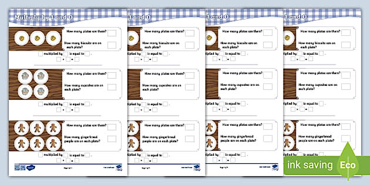 👉 KS1 Multiply by 1 and 0 Activity Sheets (teacher made)