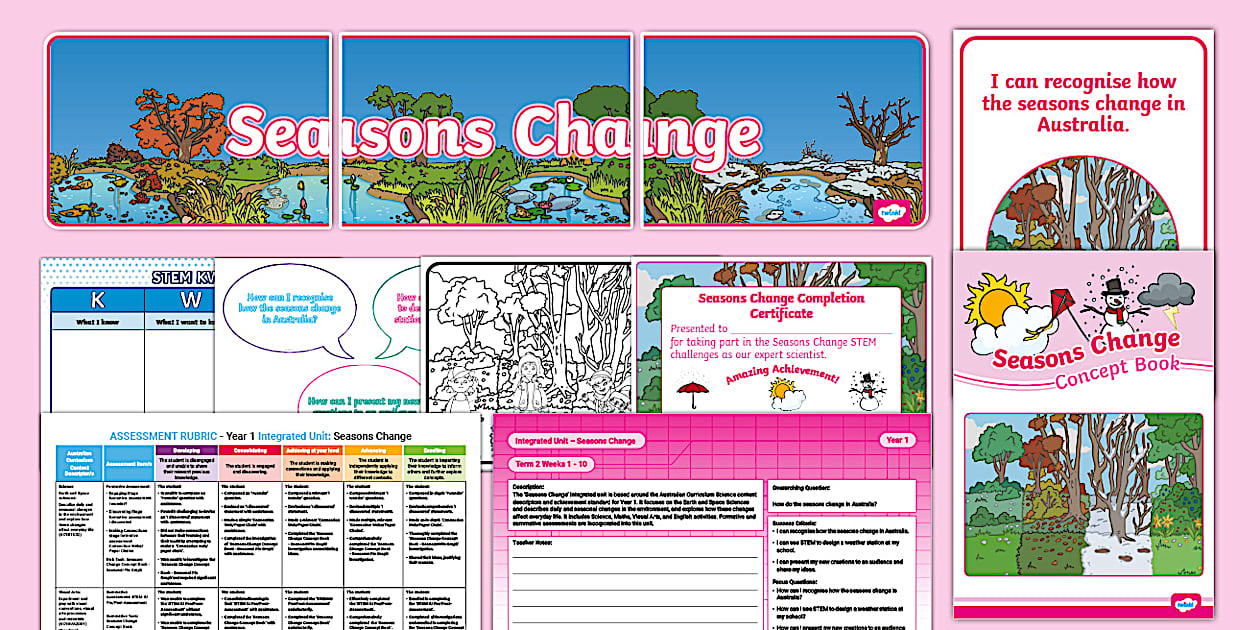 STEM IU Yr 1 Seasons Change Display Pack (teacher made)