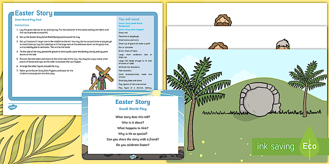 Easter Story Small World Play Idea and Printable Resource Pack