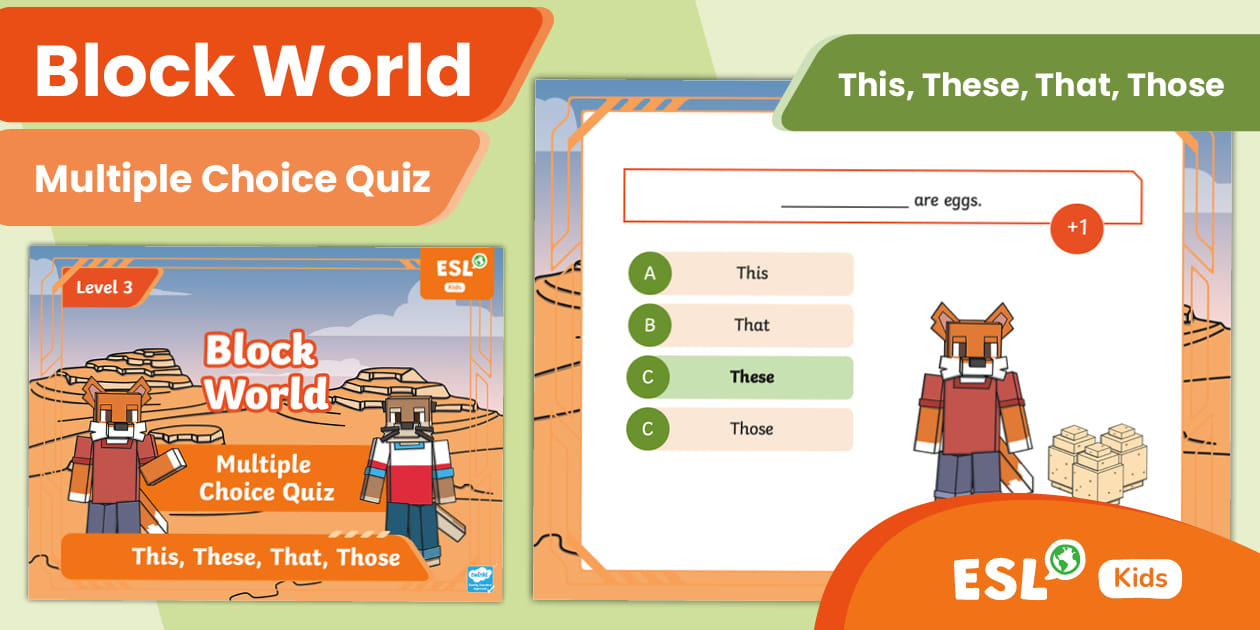 ESL Block World Level 3 Quiz