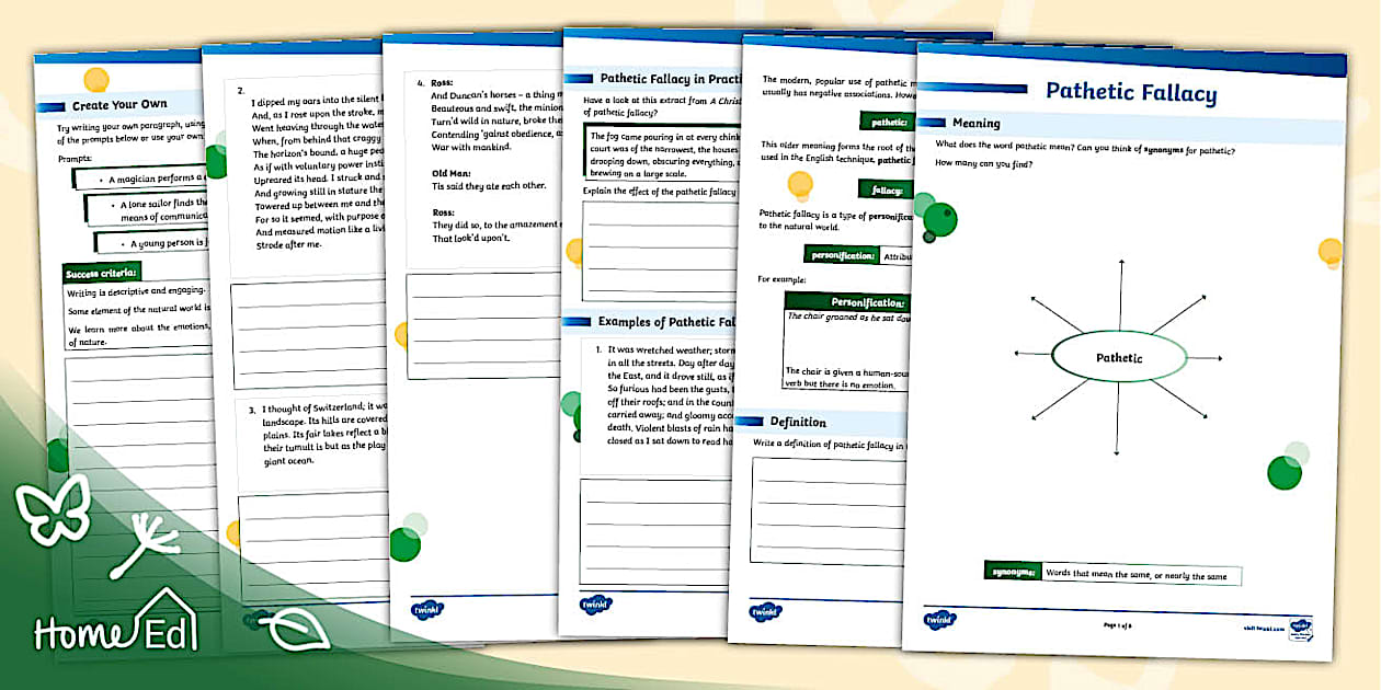 Secondary English Cheat Sheet: Pathetic Fallacy - Twinkl