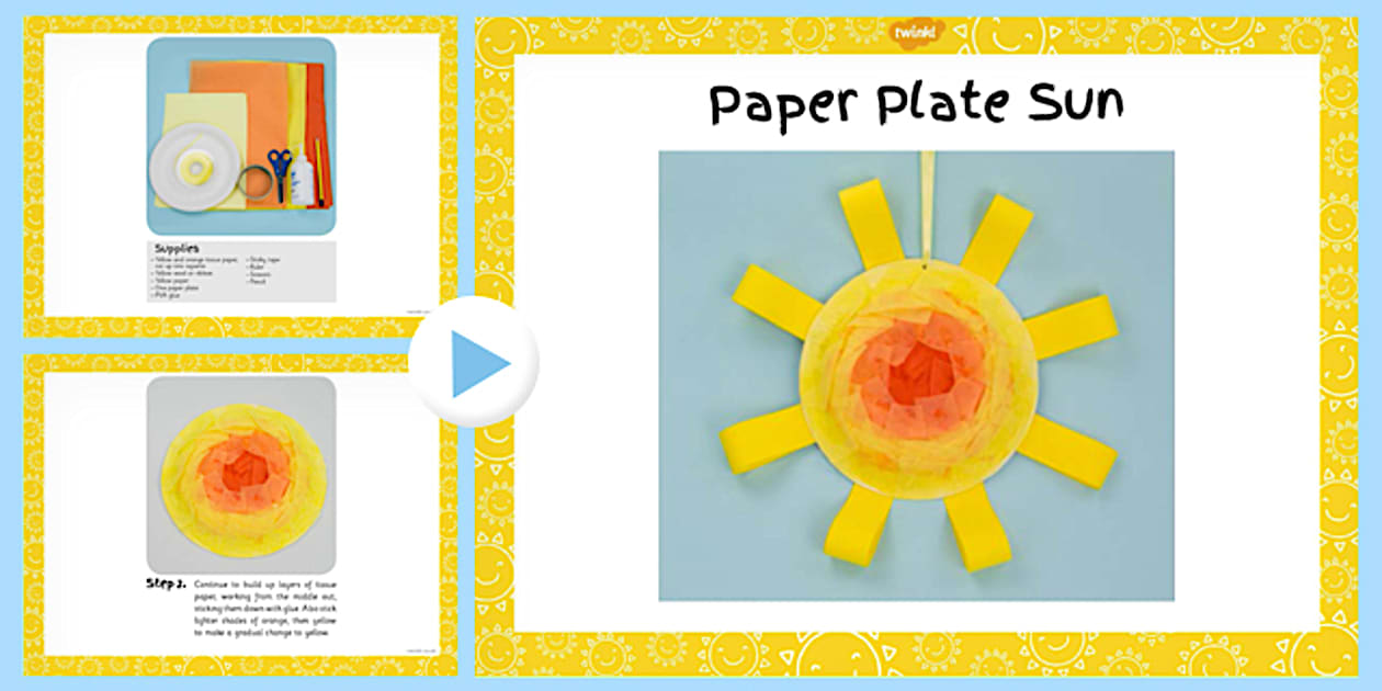 sunshine craft - Sun Craft Instructions PowerPoint - Twinkl