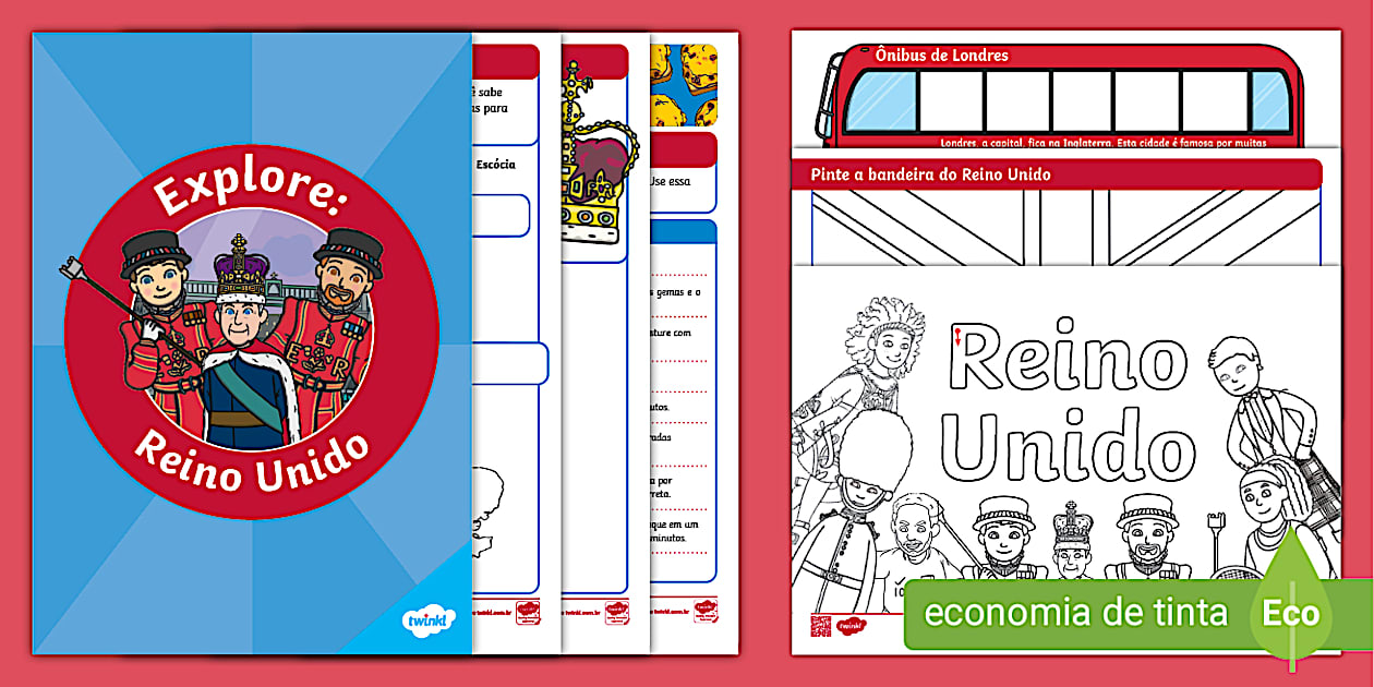 Explore o Reino Unido - Livreto de atividades - Twinkl