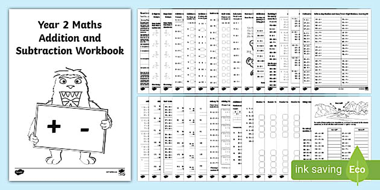 Editable Year 2 Maths Addition And Subtraction Worksheet Booklet