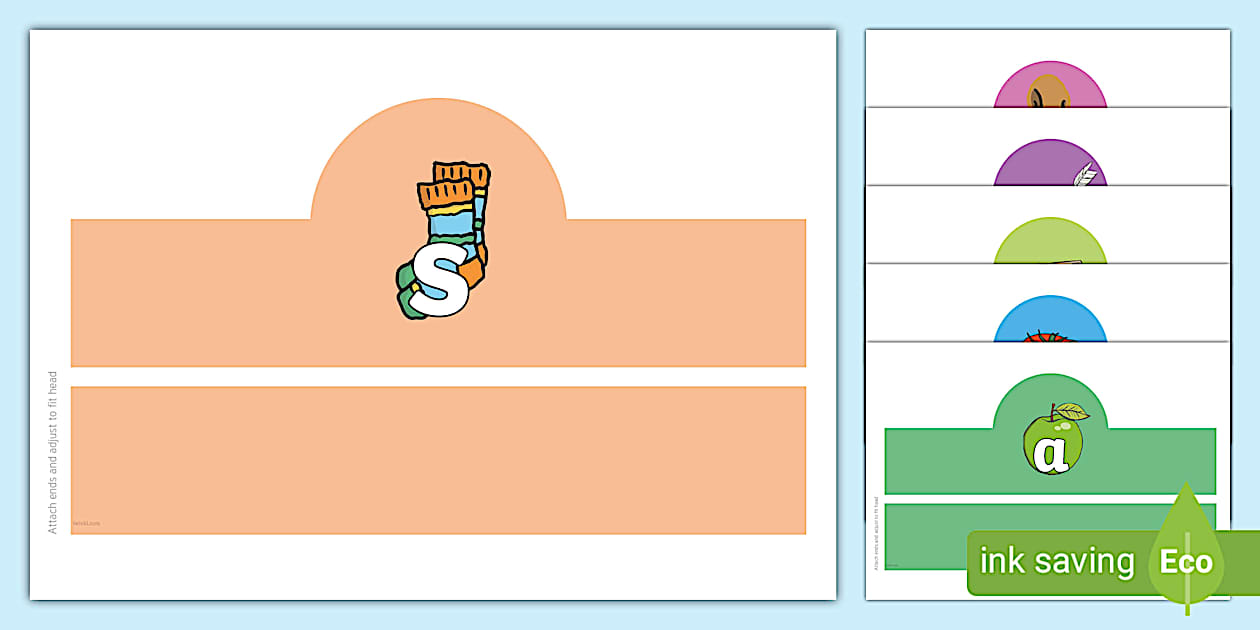 Phase 2 - Phonics Headbands - Graphemes & Mnemonics - EYFS