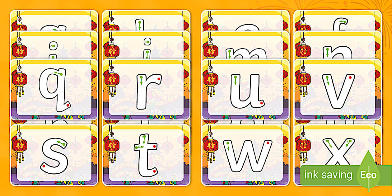Chinese New Year Letter Formation Cards - Twinkl