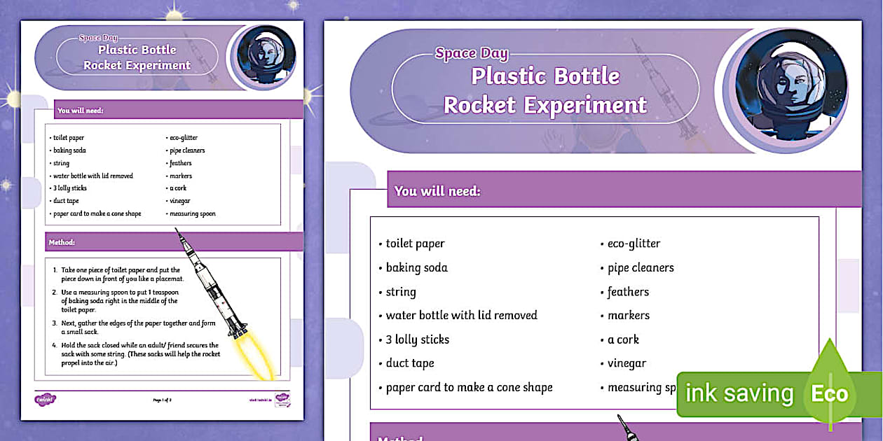 Plastic Bottle Rocket Experiment - Twinkl Science Projects