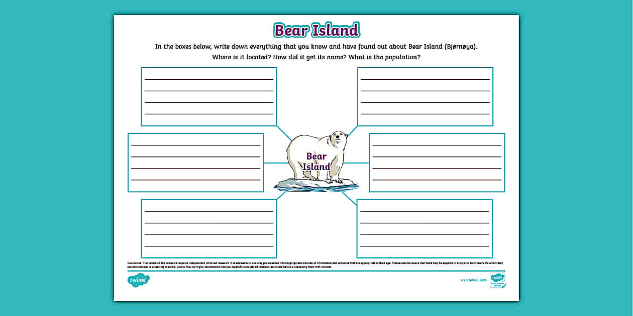 Bear Island Blank Mind Map (Teacher-Made) - Twinkl