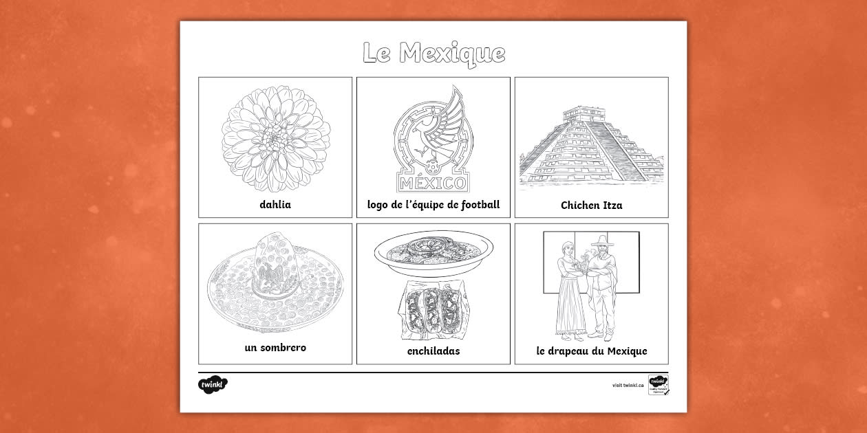 Coloriage : Le Mexique - Twinkl Coloriage