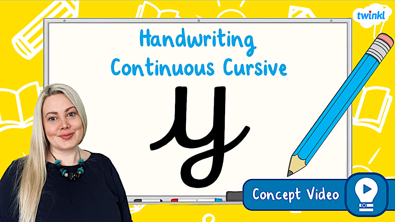 The Letter 'y' | Continuous Cursive Handwriting Concept Video