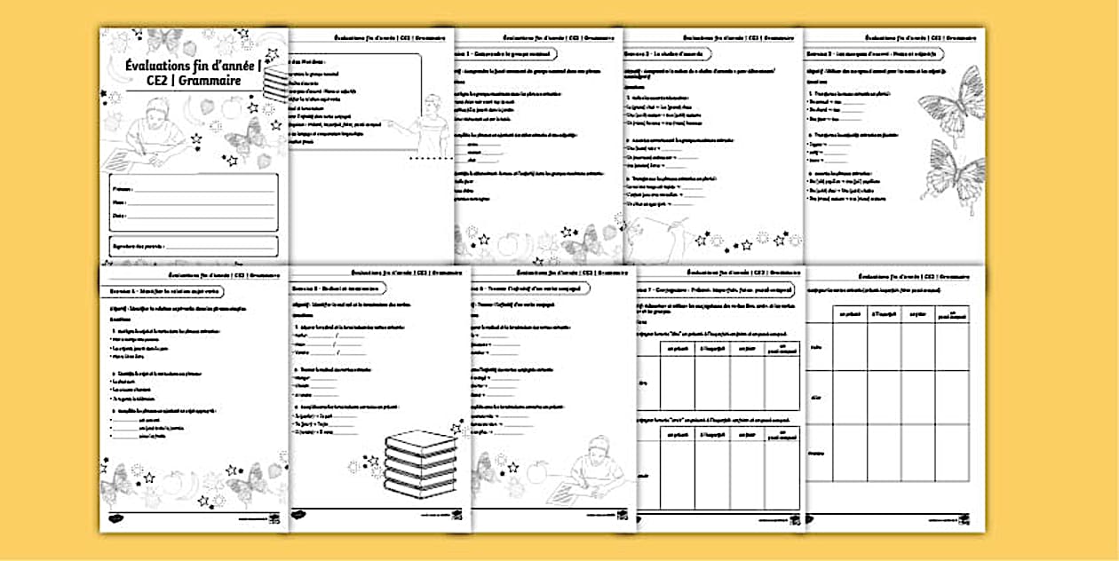 Evaluation de grammaire - CE2