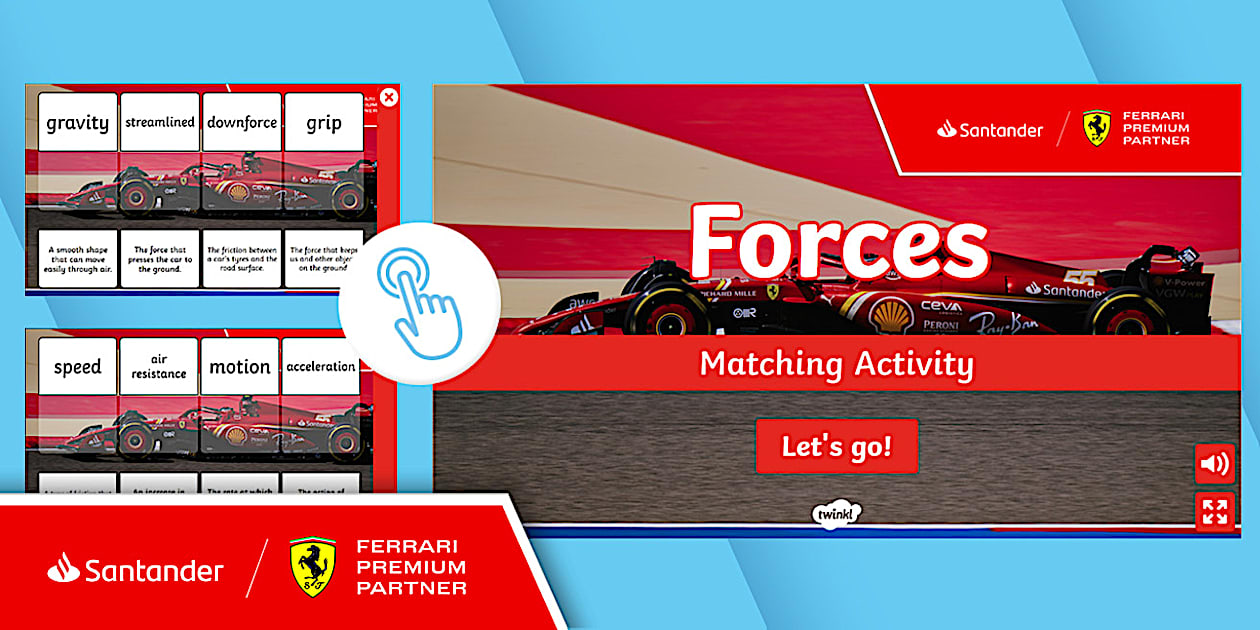 FREE! - Scuderia Ferrari F1: Forces Matching Game - Twinkl
