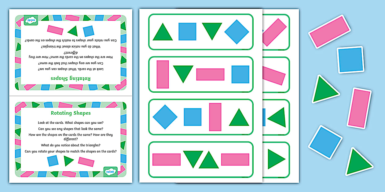 👉 Maths Rotating Shapes Activity - 2D Shapes | Twinkl