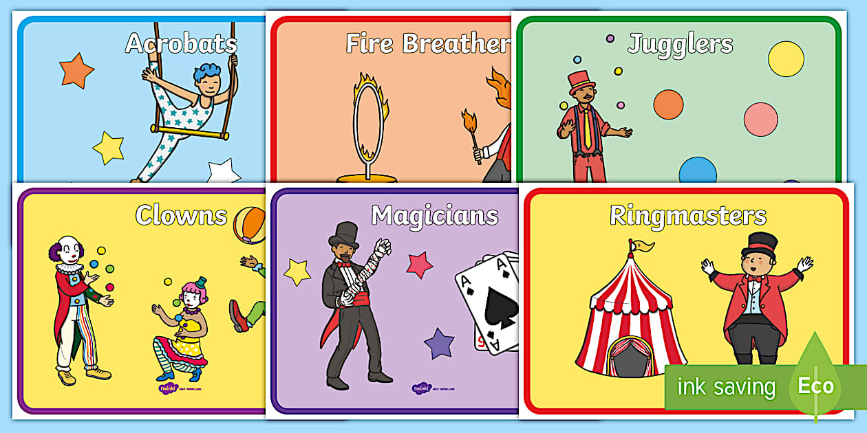 Circus Group Signs - Circus Group Signs (teacher made)