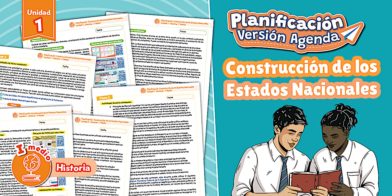 Planificación | Agenda | Unidad 1 | 1° Medio | Historia