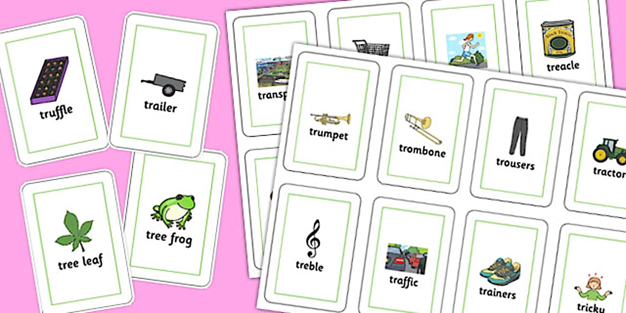 Two Syllable TR Playing Cards (teacher made) - Twinkl