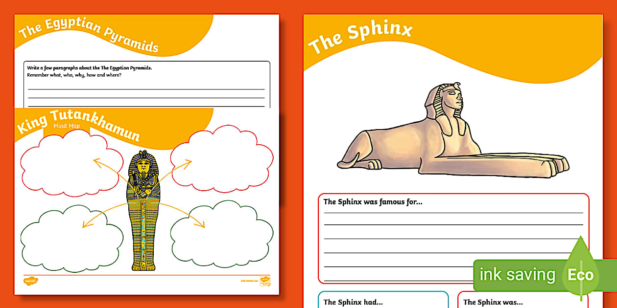 Ancient Egypt Mind Map and Activity Worksheets - Twinkl