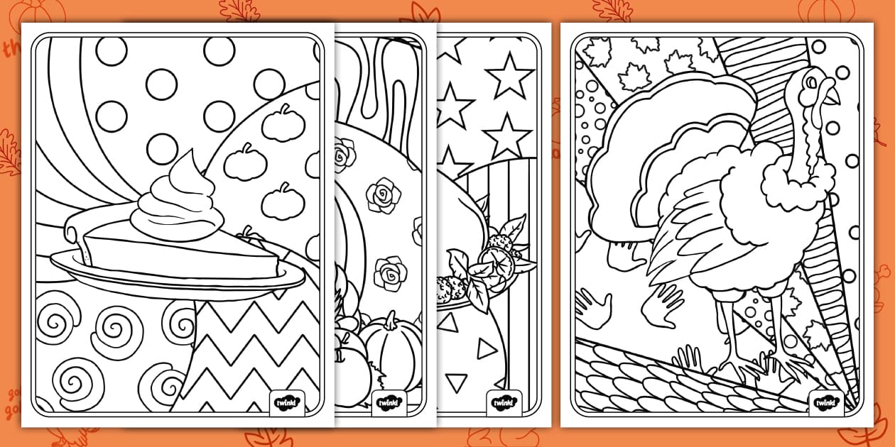 Thanksgiving Pop Art Worksheet (Teacher-Made) - Twinkl