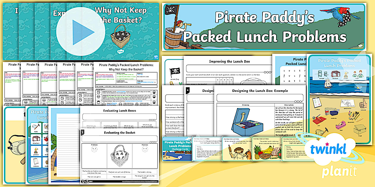 D&T: Pirate Paddy's Packed Lunch Problems KS1 Unit Pack