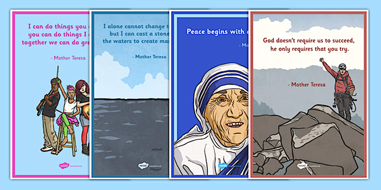 Mother Teresa Quotations Poster Pack (teacher made) - Twinkl