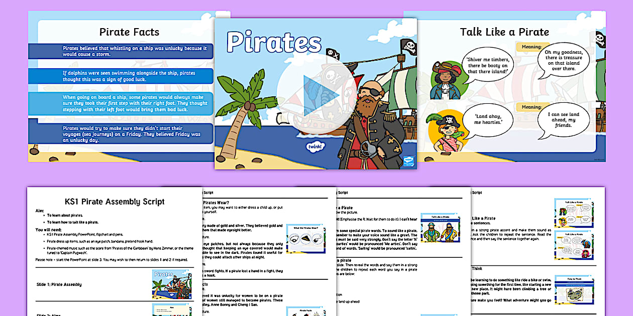 KS1 Pirate Assembly Pack (teacher made) - Twinkl