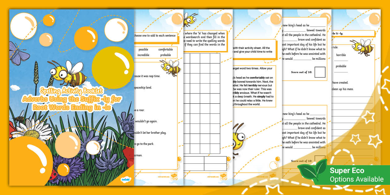 Adverbs Using the Suffix -ly for Root Words Ending in -le