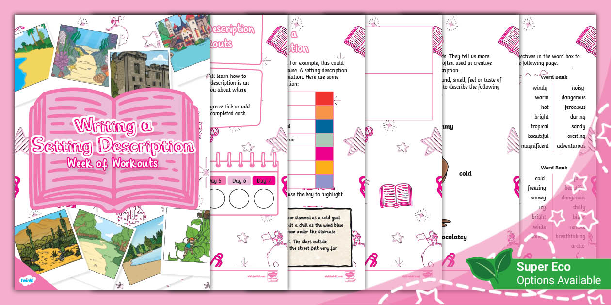 Writing a Setting Description Week of Workouts (Ages 5 - 7)