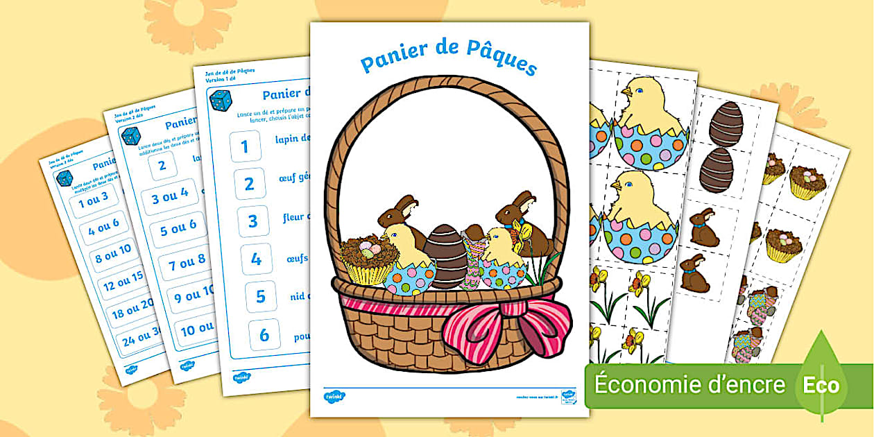 Jeu de lancer de dé de Pâques (Teacher-Made) - Twinkl