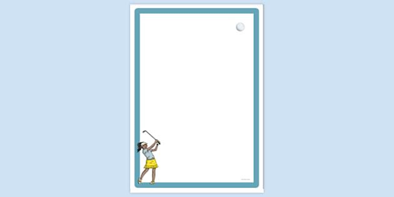 Golf Page Border (Teacher-Made) - Twinkl