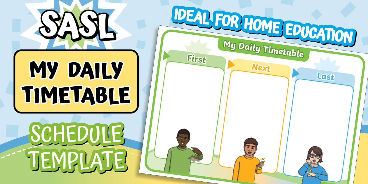FP - SASL - Visual Schedule Template for Home Education