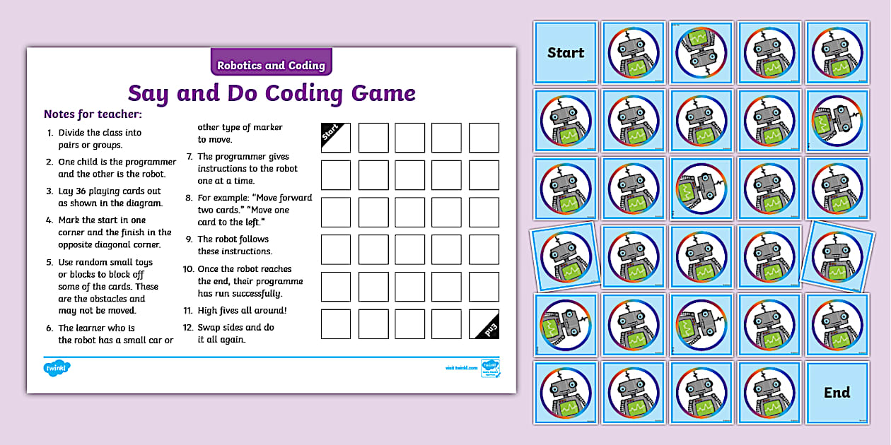 Coding and Robotics Say and Do Coding Game (Teacher-Made)
