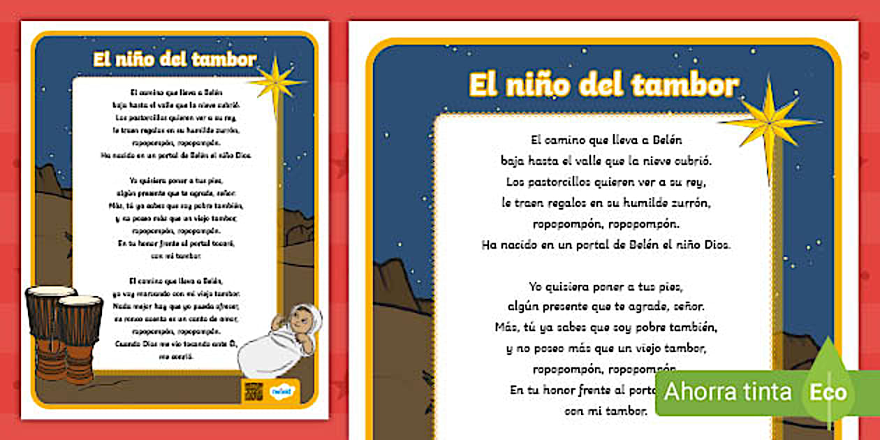 Villancico: El niño del tambor (teacher made) - Twinkl