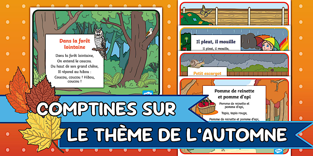 Comptines sur le thème de l'automne