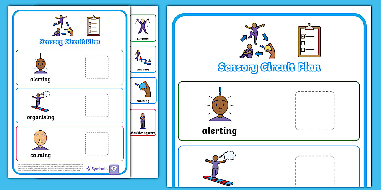 Twinkl Symbols: Sensory Circuit Plan (teacher made) - Twinkl