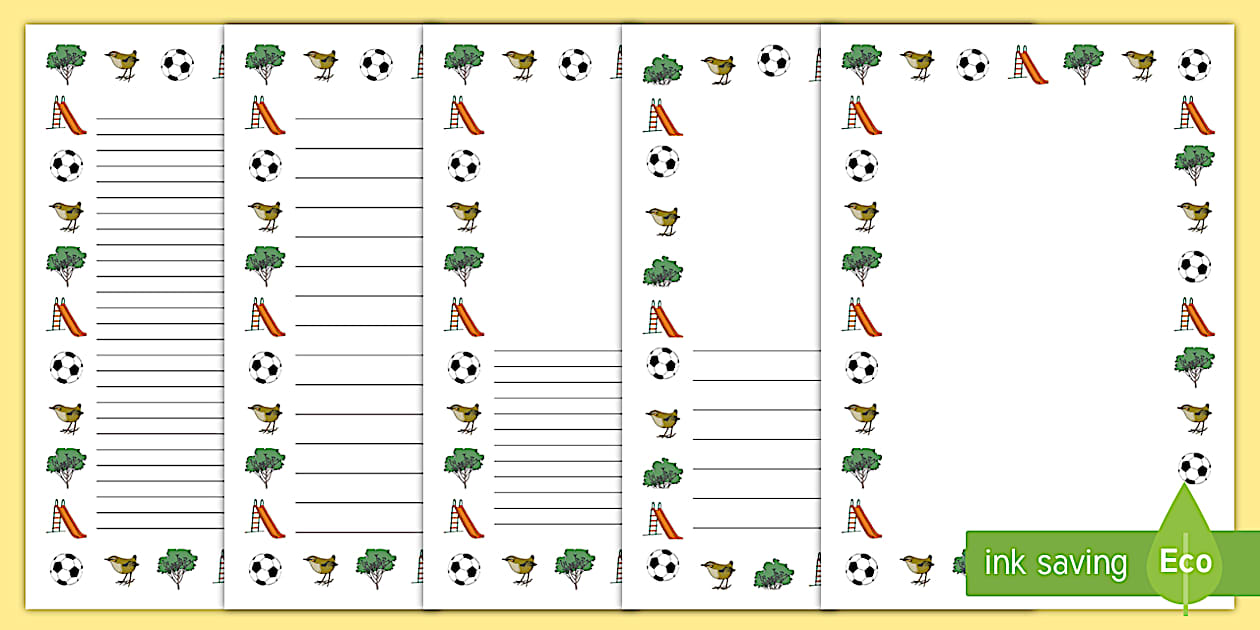 Park Full Page Borders (Portrait) (teacher made) - Twinkl