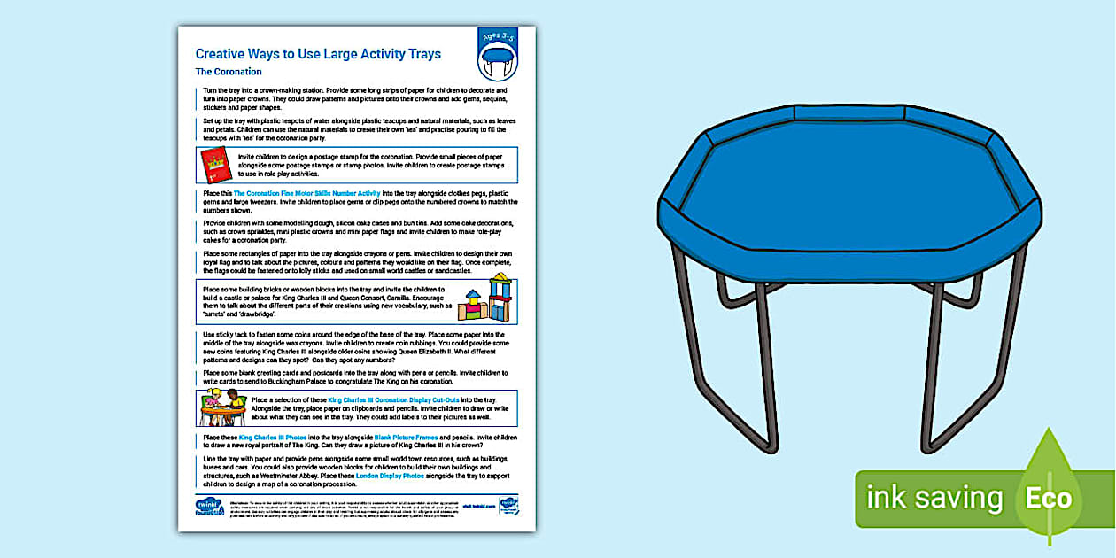 EYFS Ages 3-5 Large Coronation Activity Trays | Twinkl