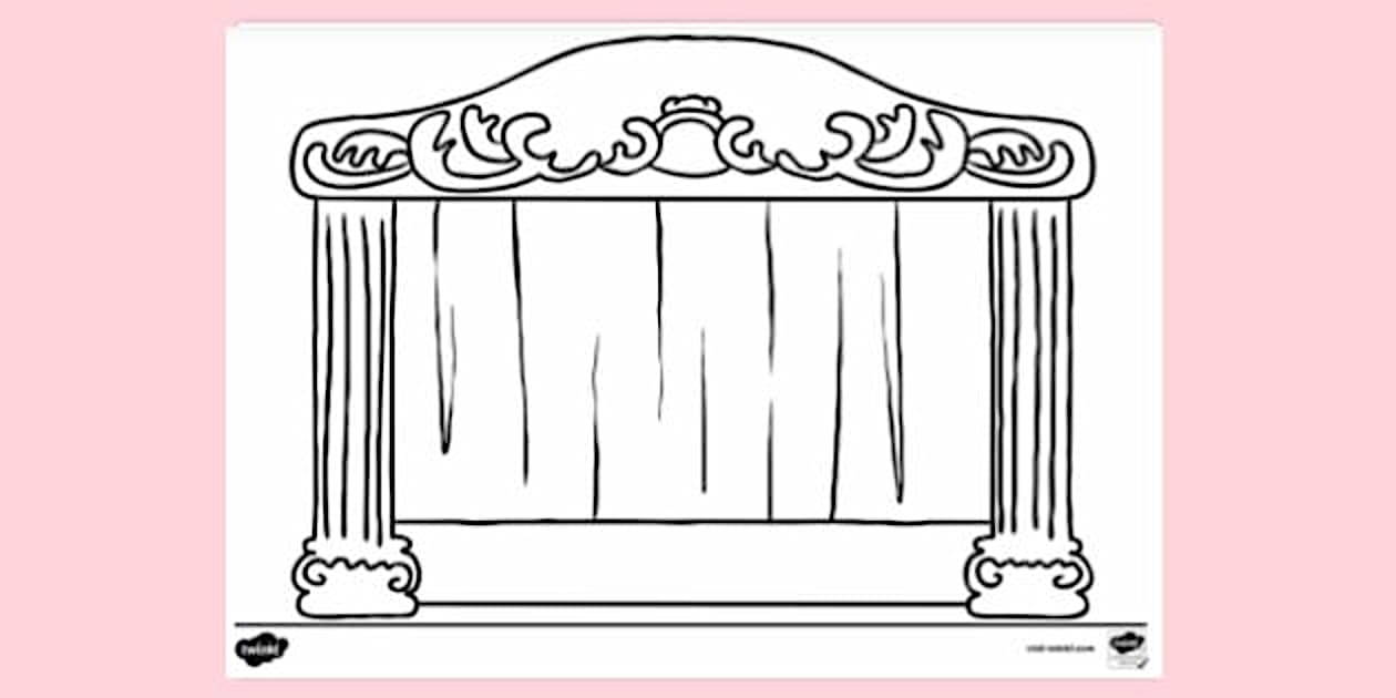 Theatre Colouring Sheet | Colouring Sheets - Twinkl
