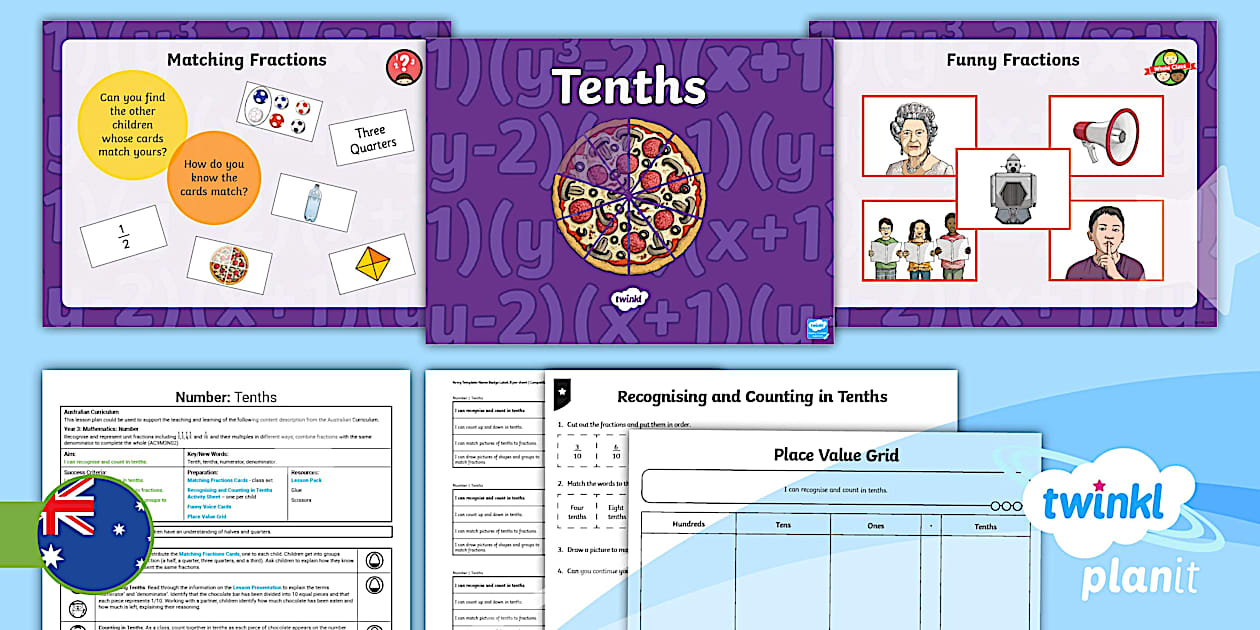 Year 3 Number: Recognise and Count in Tenths (1) Lesson Pack