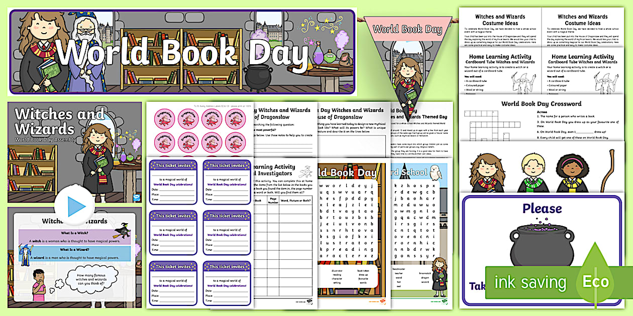 World Book Day Witches and Wizards Themed Day Activity Pack