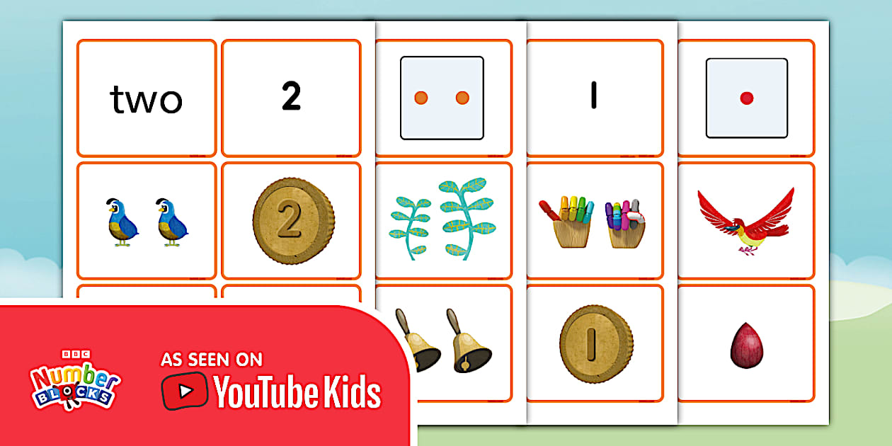 Numberblocks: Numbers 1 and 2 Sorting Cards - Twinkl
