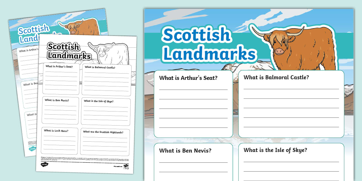 Scottish Landmarks Fact File Template (teacher made)