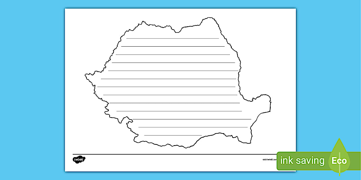 Romania Writing Template (Teacher-Made) - Twinkl