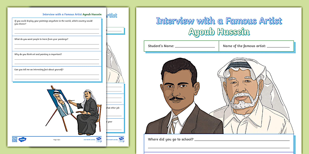 Grade 6 English Language: Interview with a Famous Artist – Ayoub Hussein | MOE