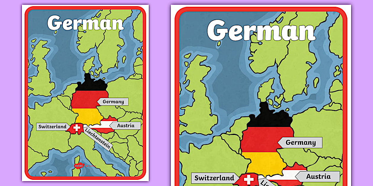 Black and White German Book Cover (teacher made) - Twinkl