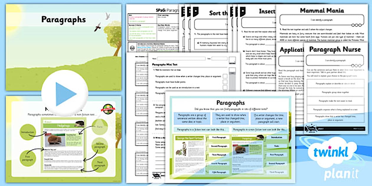 Writing in Paragraphs Lesson Plan - Primary Resources - KS2