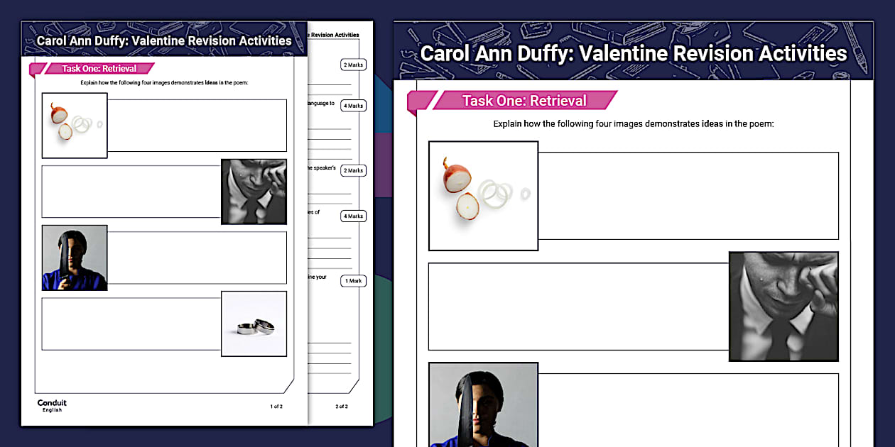 Carol Ann Duffy: 'Valentine' Retrieval Practice - Twinkl