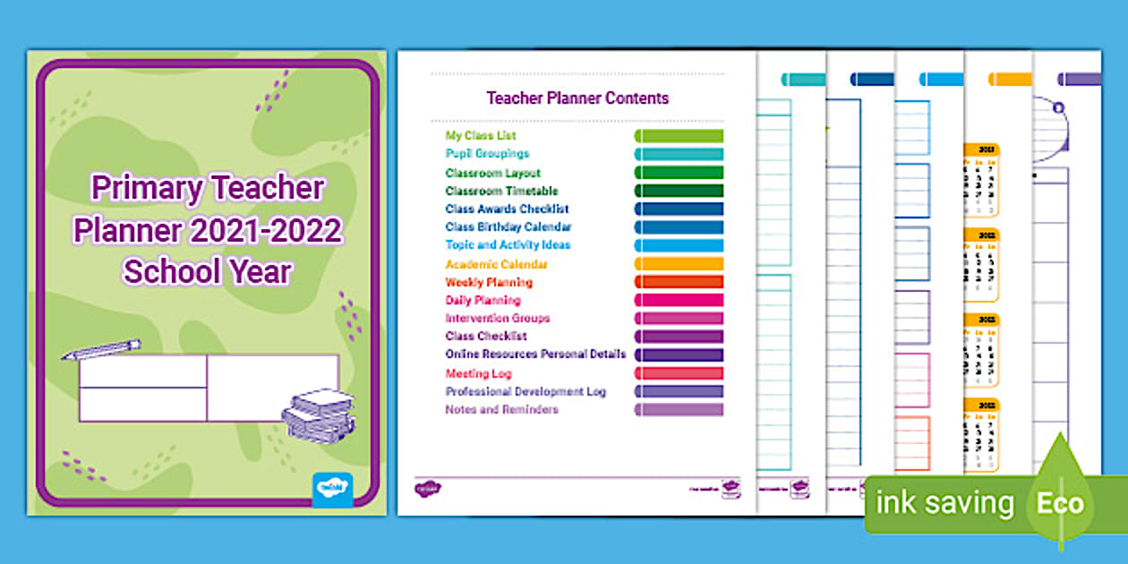 Editable Primary Canadian Teacher Planner 2021-2022 - Twinkl
