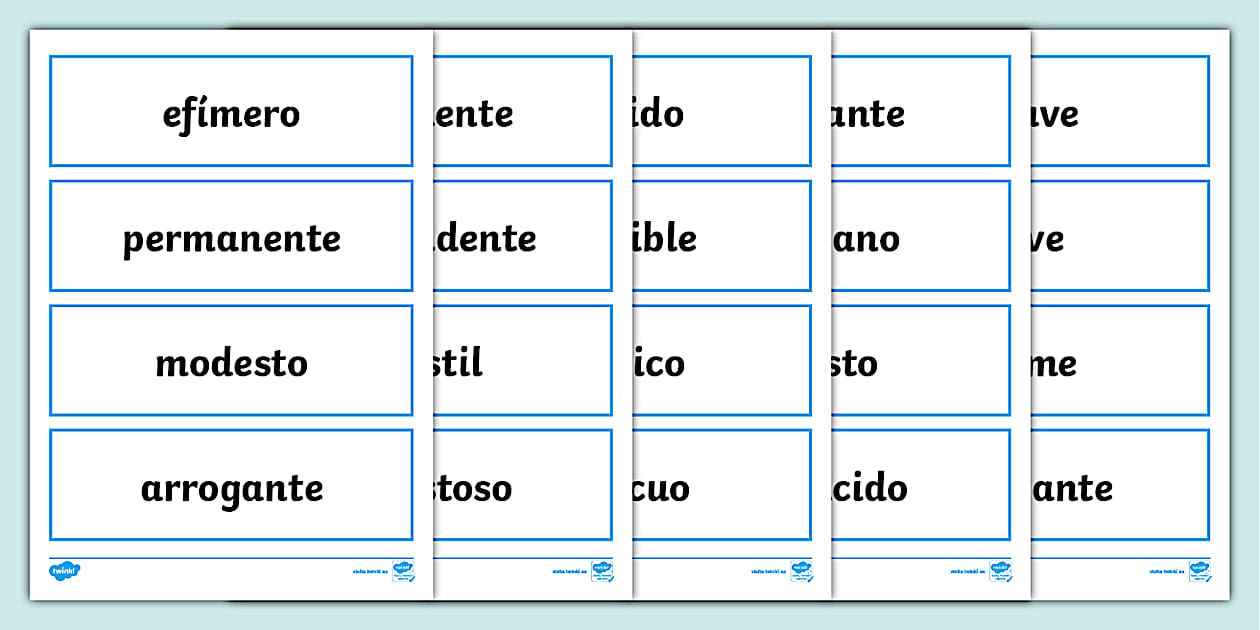 Tarjetas de vocabulario: Emparejar Antónimos - Twinkl